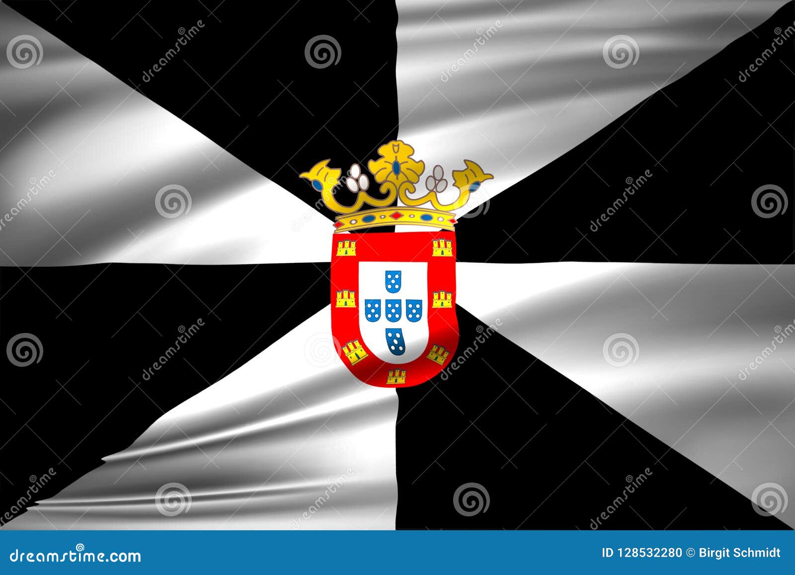 Ejemplo De La Bandera De Ceuta Stock de ilustración - Ilustración de ...