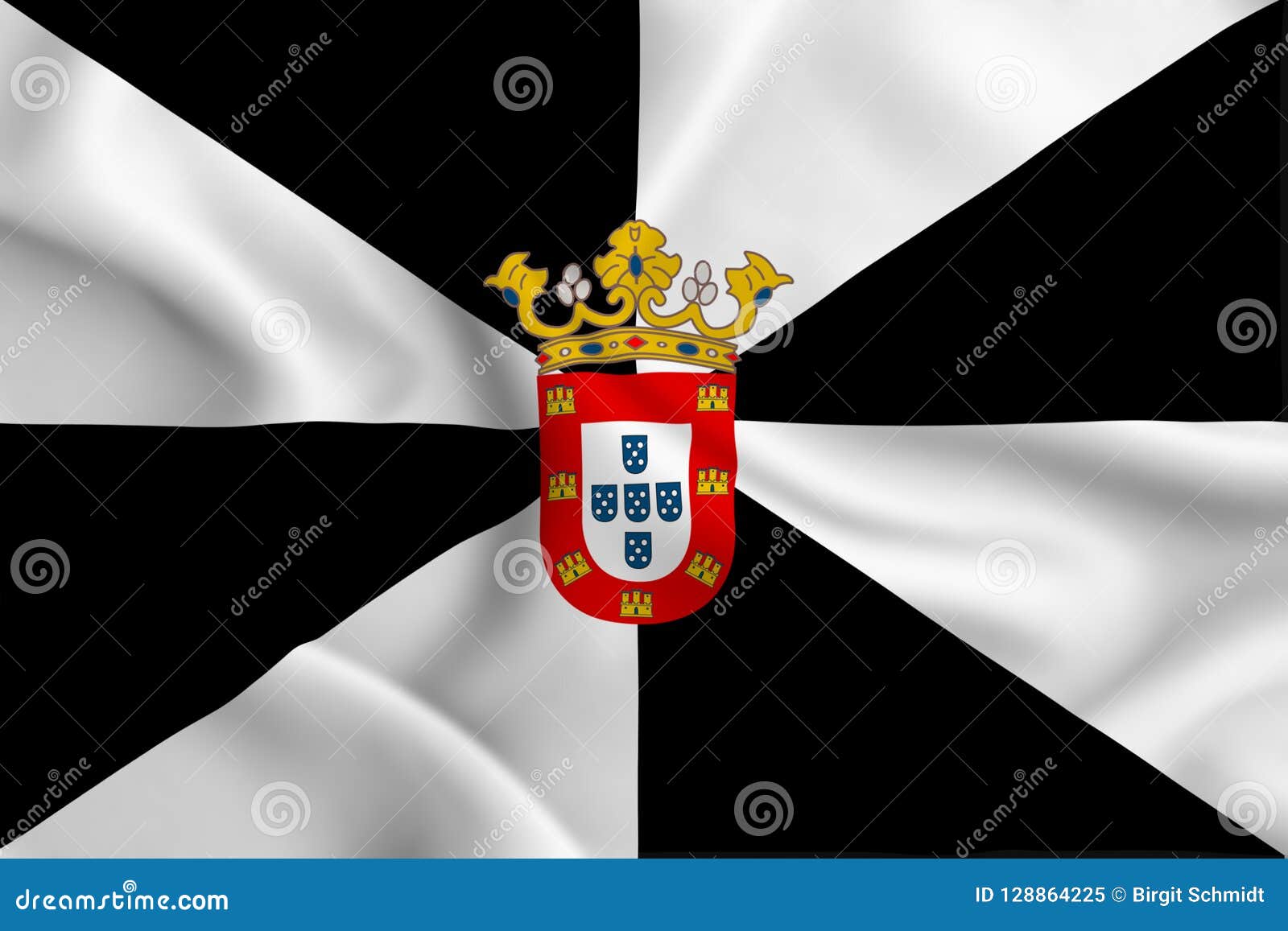 Ejemplo De La Bandera De Ceuta Stock de ilustración - Ilustración de ...