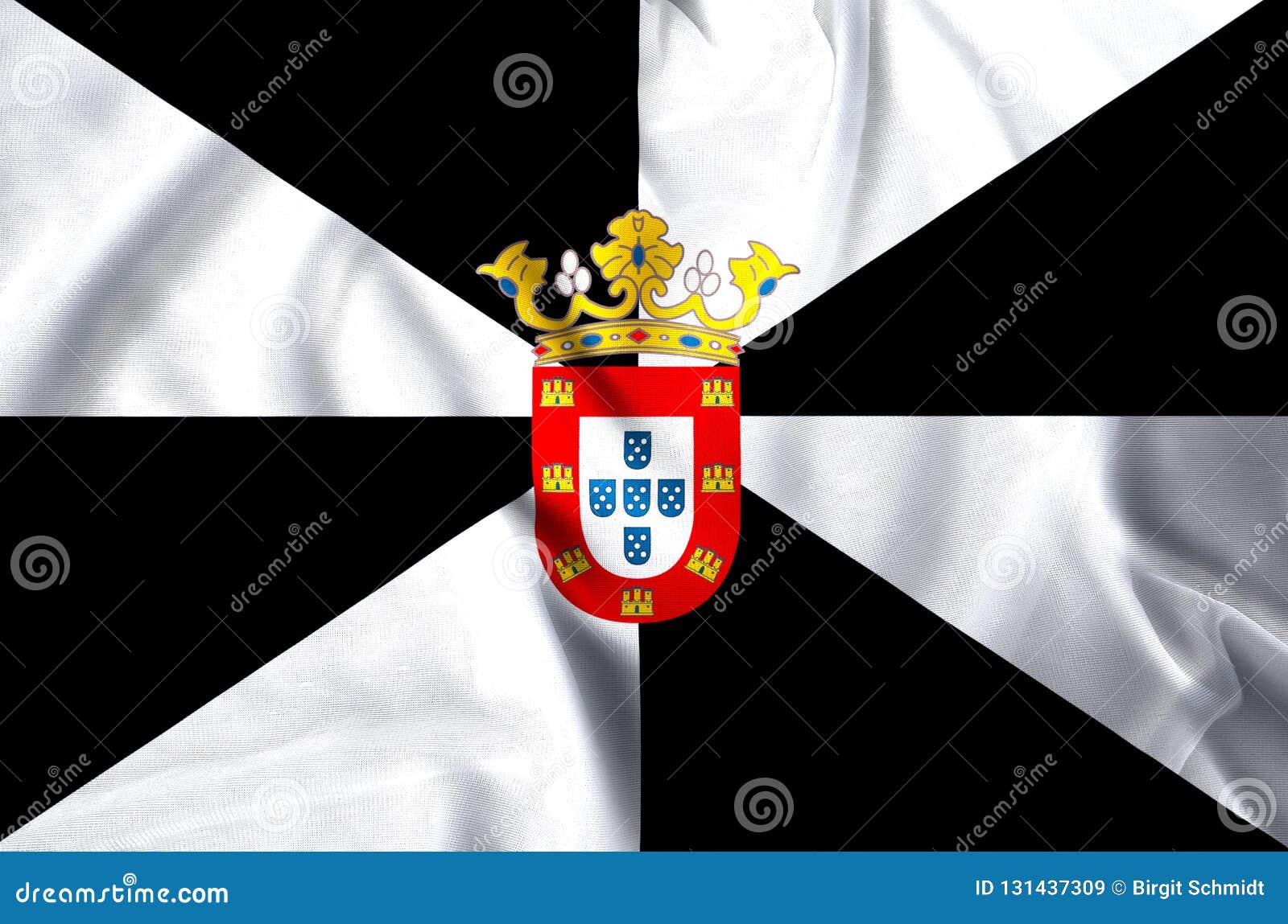 Ejemplo De La Bandera De Ceuta Stock de ilustración - Ilustración de ...