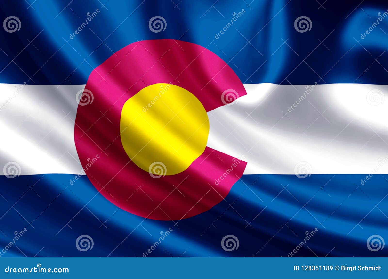 Ejemplo De La Bandera De Colorado Stock de ilustración - Ilustración de ...
