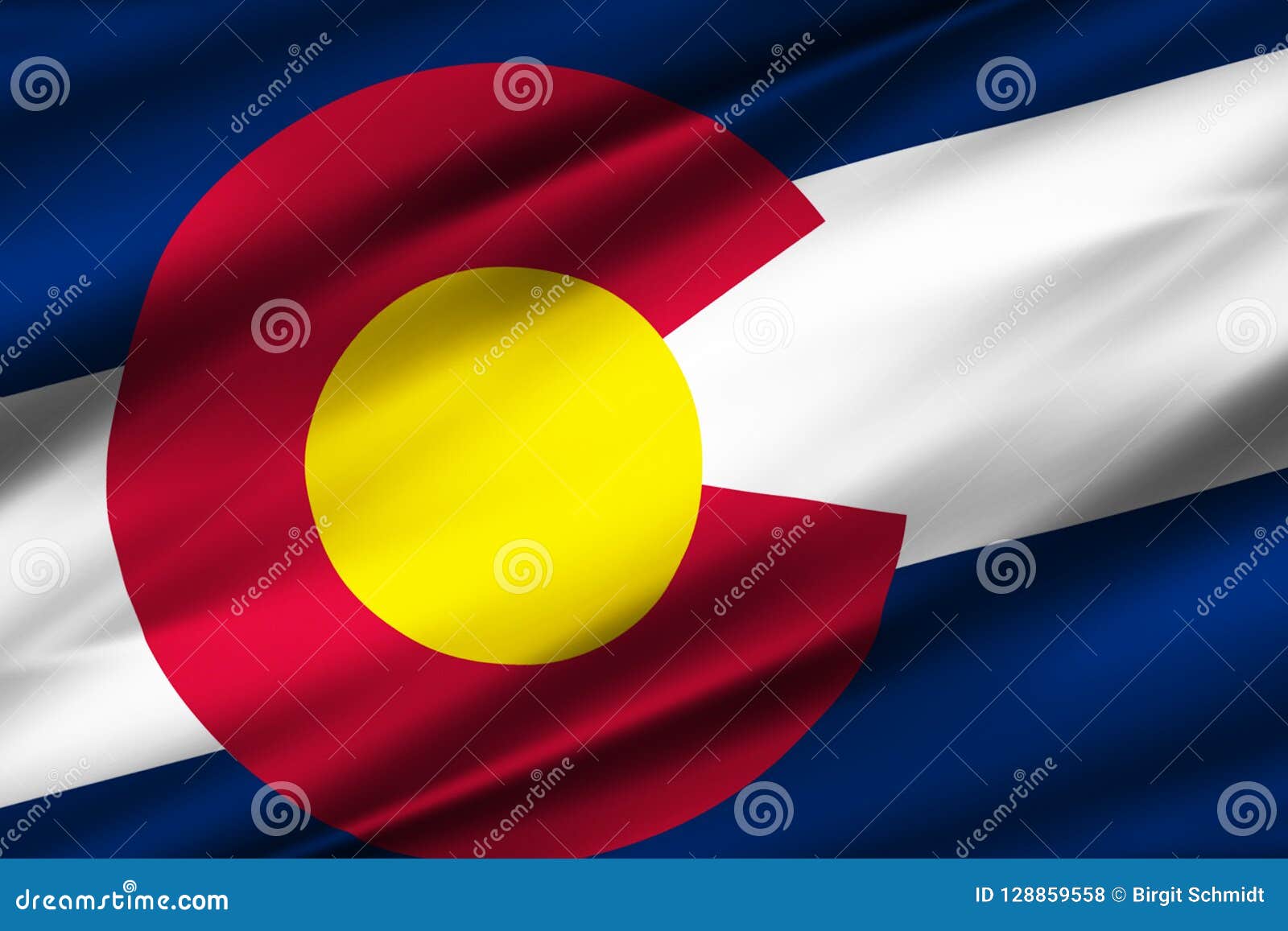 Ejemplo De La Bandera De Colorado Stock de ilustración - Ilustración de ...
