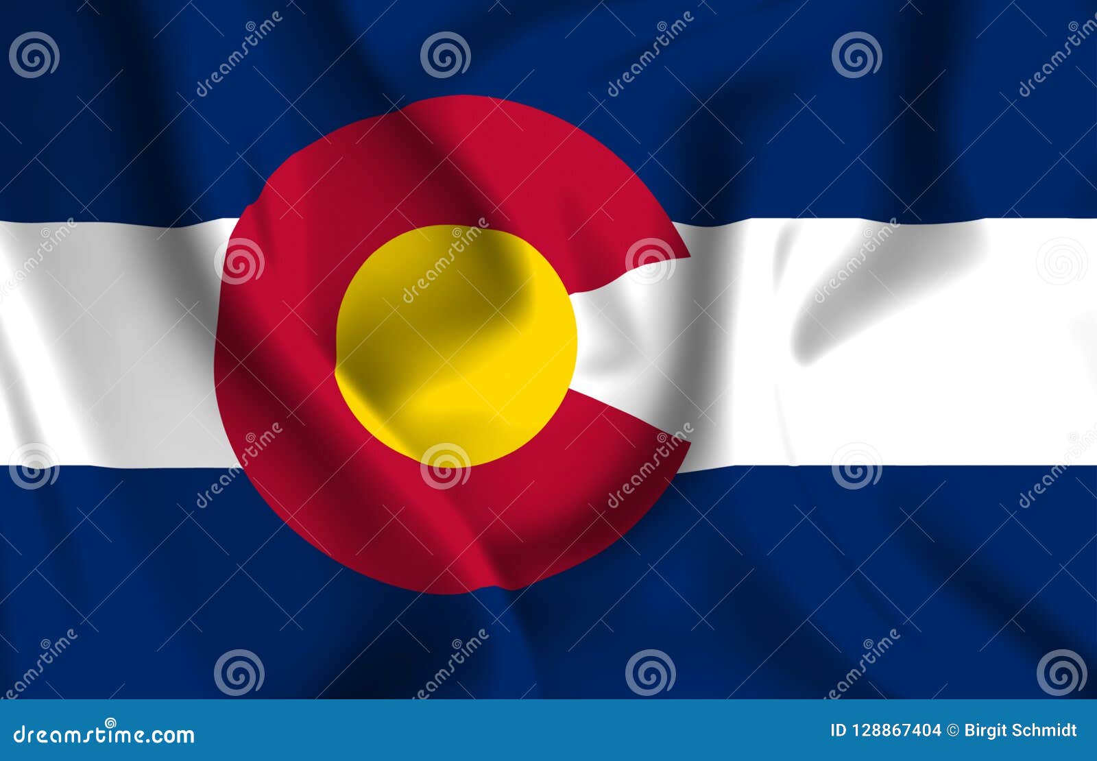 Ejemplo De La Bandera De Colorado Stock de ilustración - Ilustración de ...