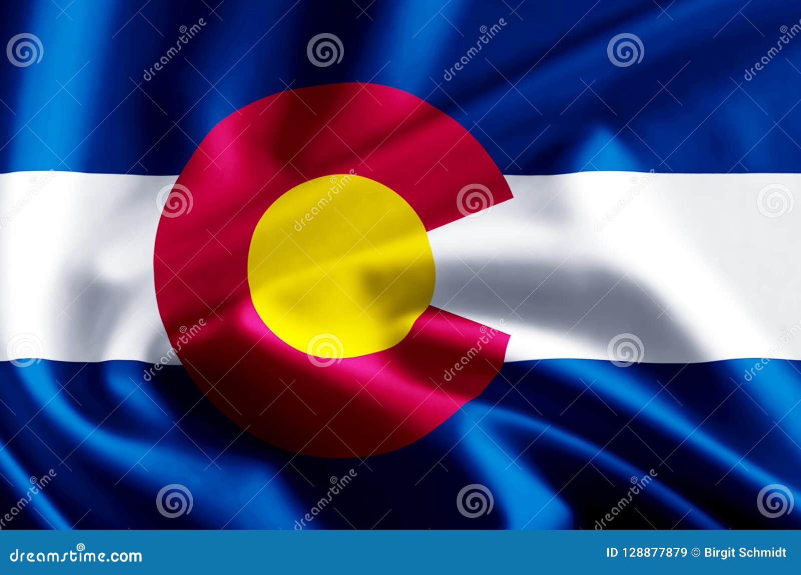 Ejemplo De La Bandera De Colorado Stock de ilustración - Ilustración de ...