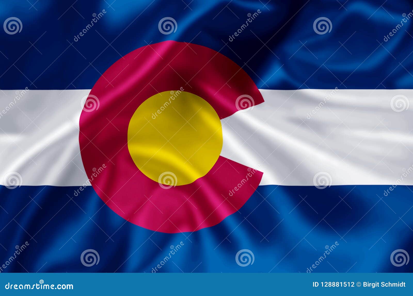 Ejemplo De La Bandera De Colorado Stock de ilustración - Ilustración de ...