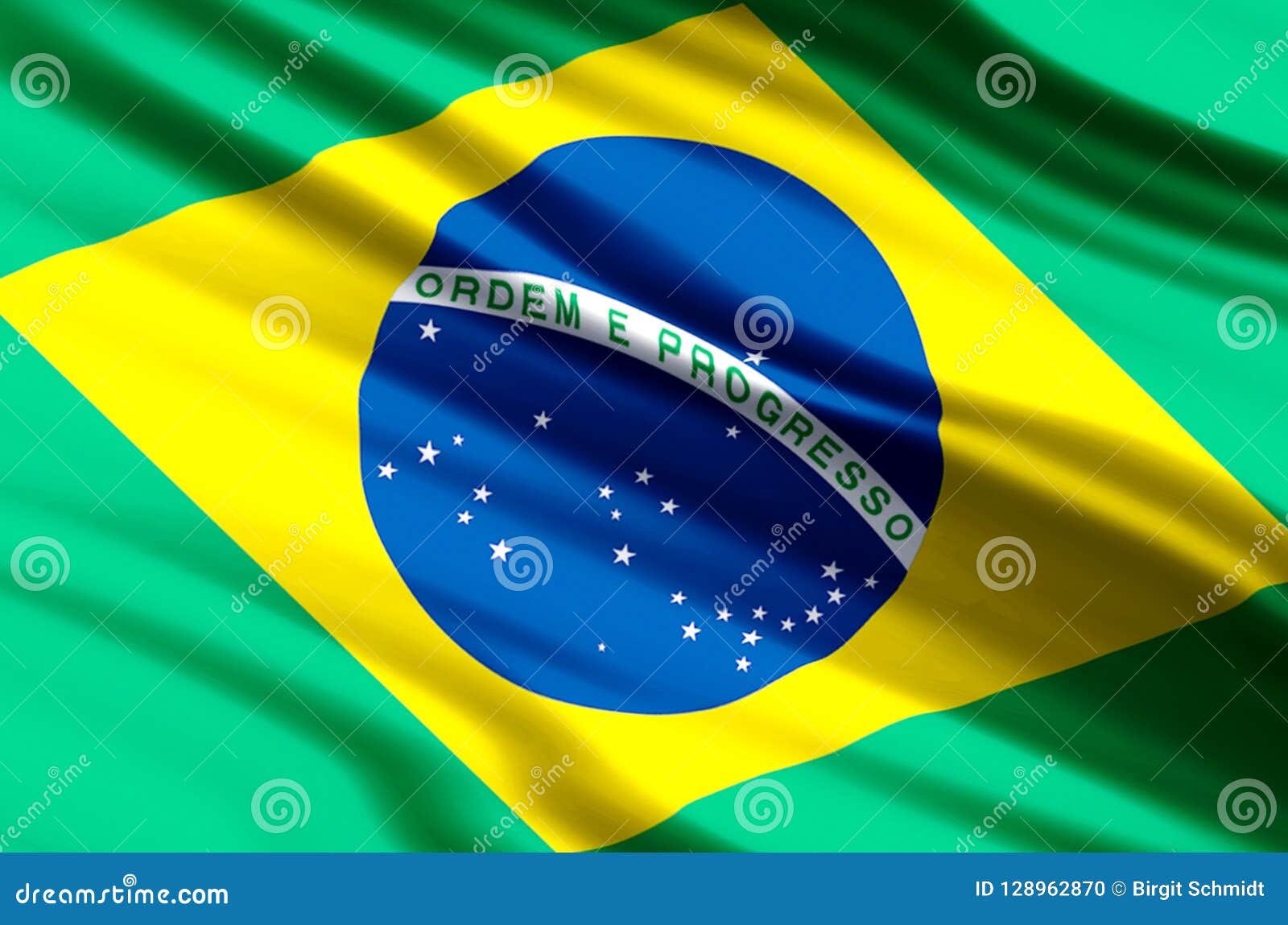 Ejemplo De La Bandera Del Brasil Stock de ilustración - Ilustración de ...