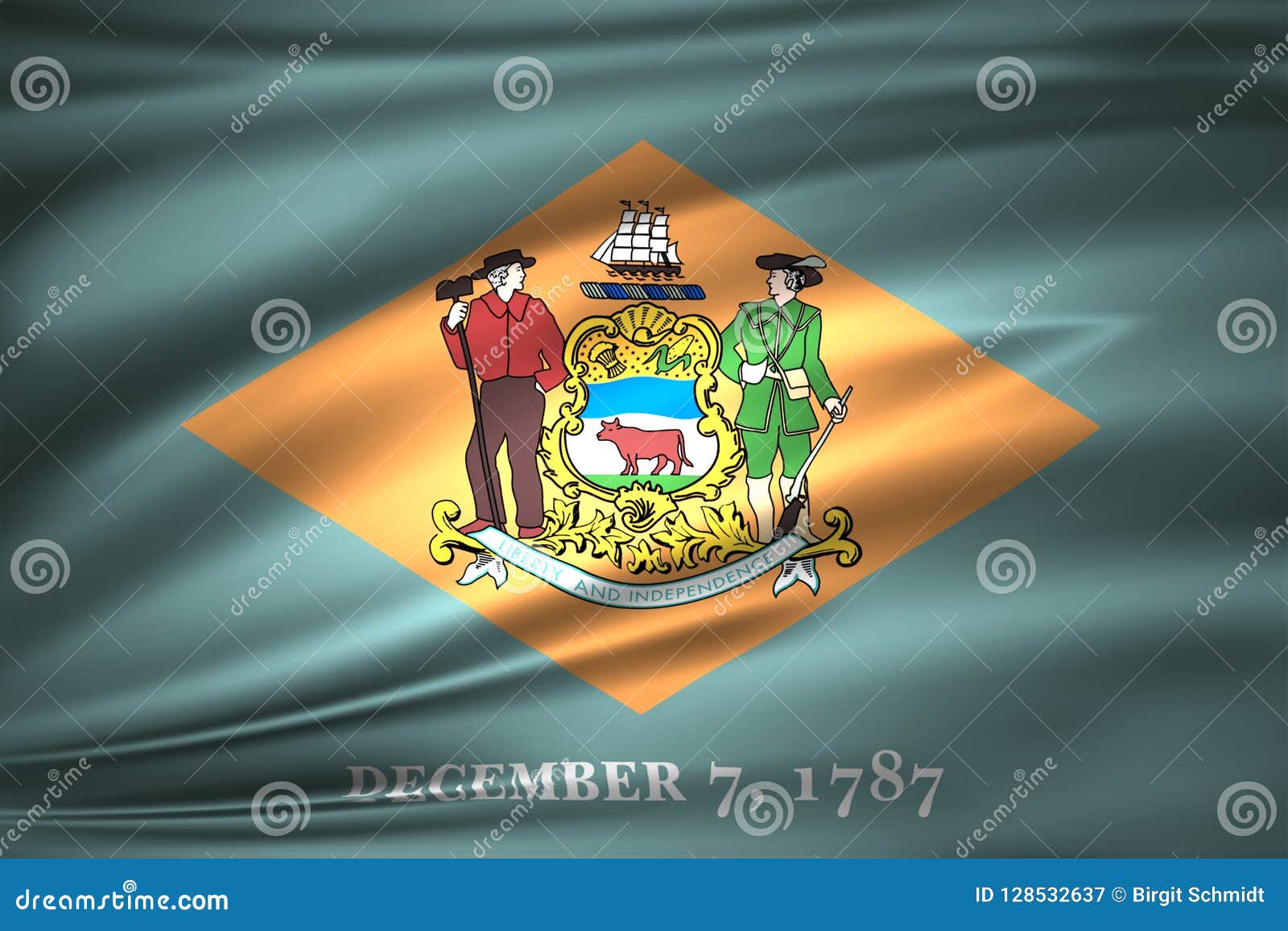 Ejemplo De La Bandera De Delaware Stock de ilustración - Ilustración de ...