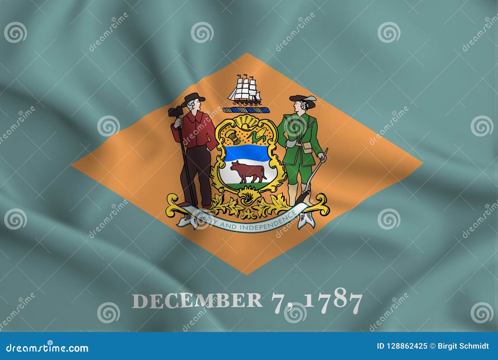 Ejemplo De La Bandera De Delaware Stock de ilustración - Ilustración de ...