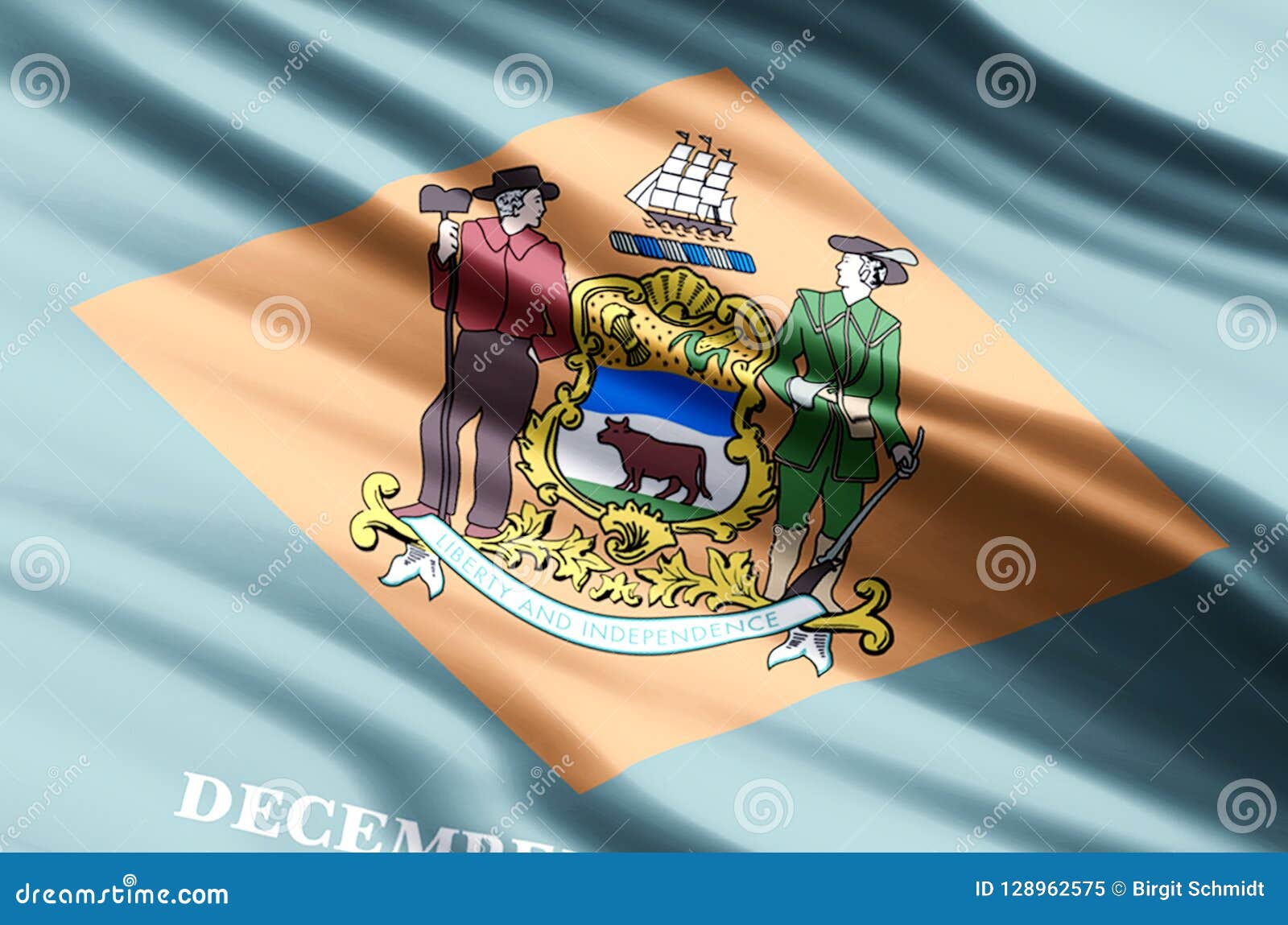 Ejemplo De La Bandera De Delaware Stock de ilustración - Ilustración de ...