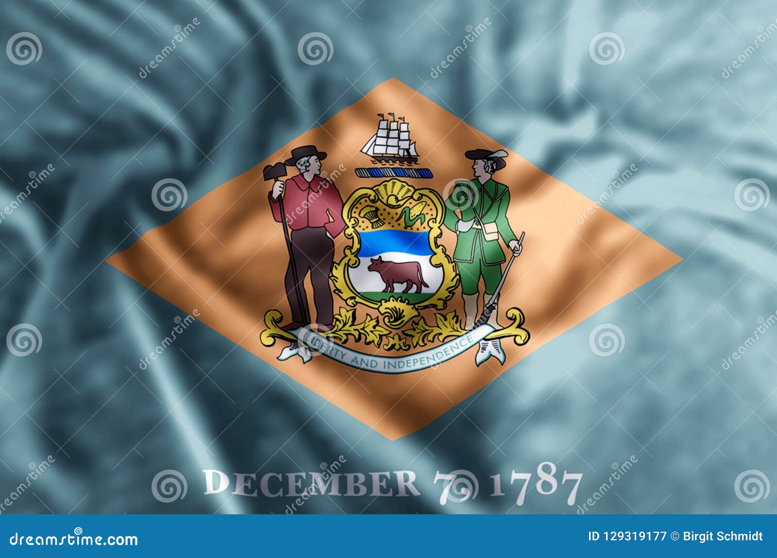Ejemplo De La Bandera De Delaware Stock de ilustración - Ilustración de ...