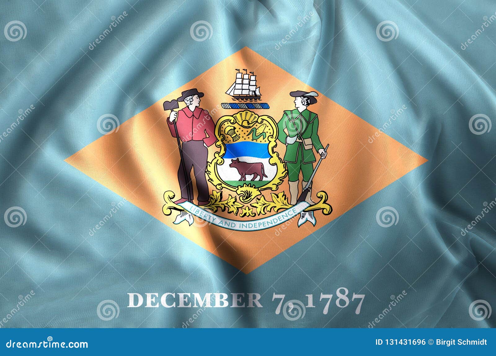 Ejemplo De La Bandera De Delaware Stock de ilustración - Ilustración de ...