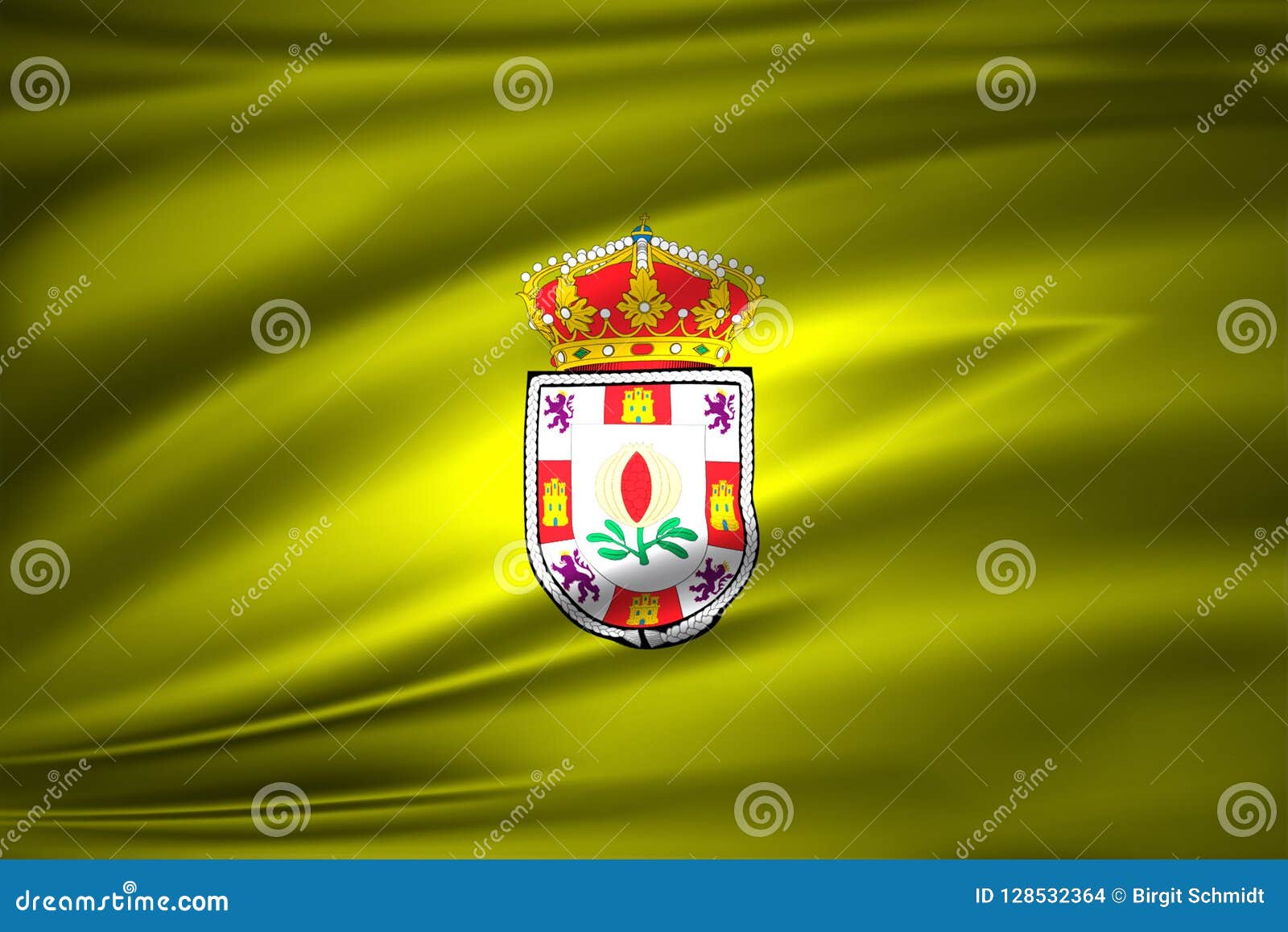 Ejemplo De La Bandera De Granada Stock de ilustración - Ilustración de ...