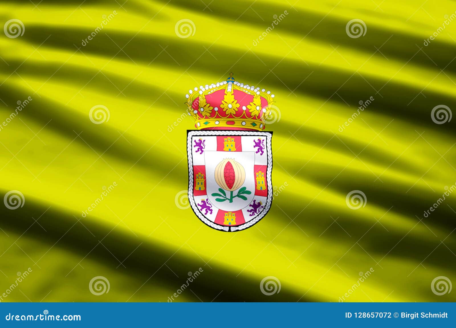 Ejemplo De La Bandera De Granada Stock de ilustración - Ilustración de ...