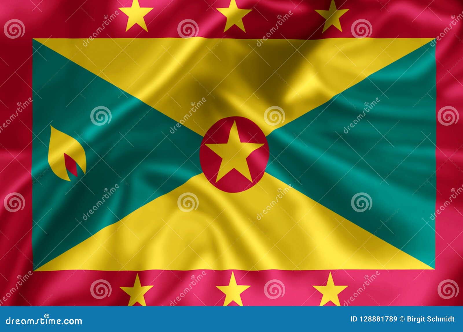 Ejemplo De La Bandera De Grenada Stock de ilustración - Ilustración de ...
