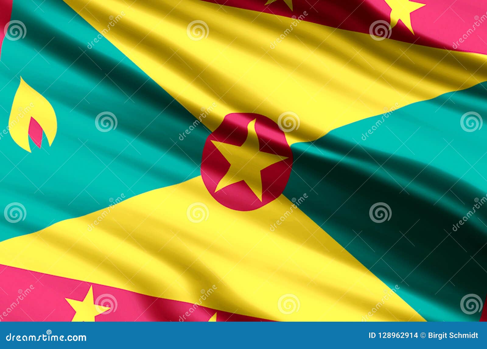 Ejemplo De La Bandera De Grenada Stock de ilustración - Ilustración de ...