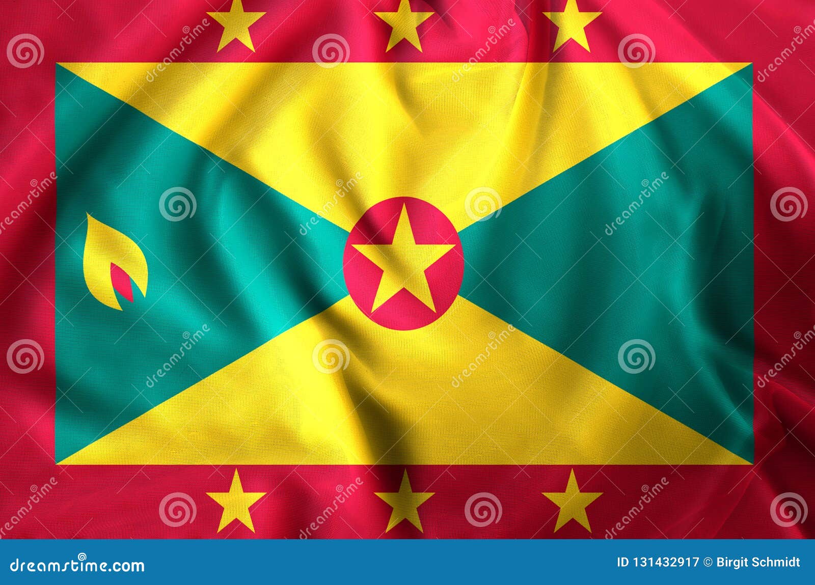 Ejemplo De La Bandera De Grenada Stock de ilustración - Ilustración de ...