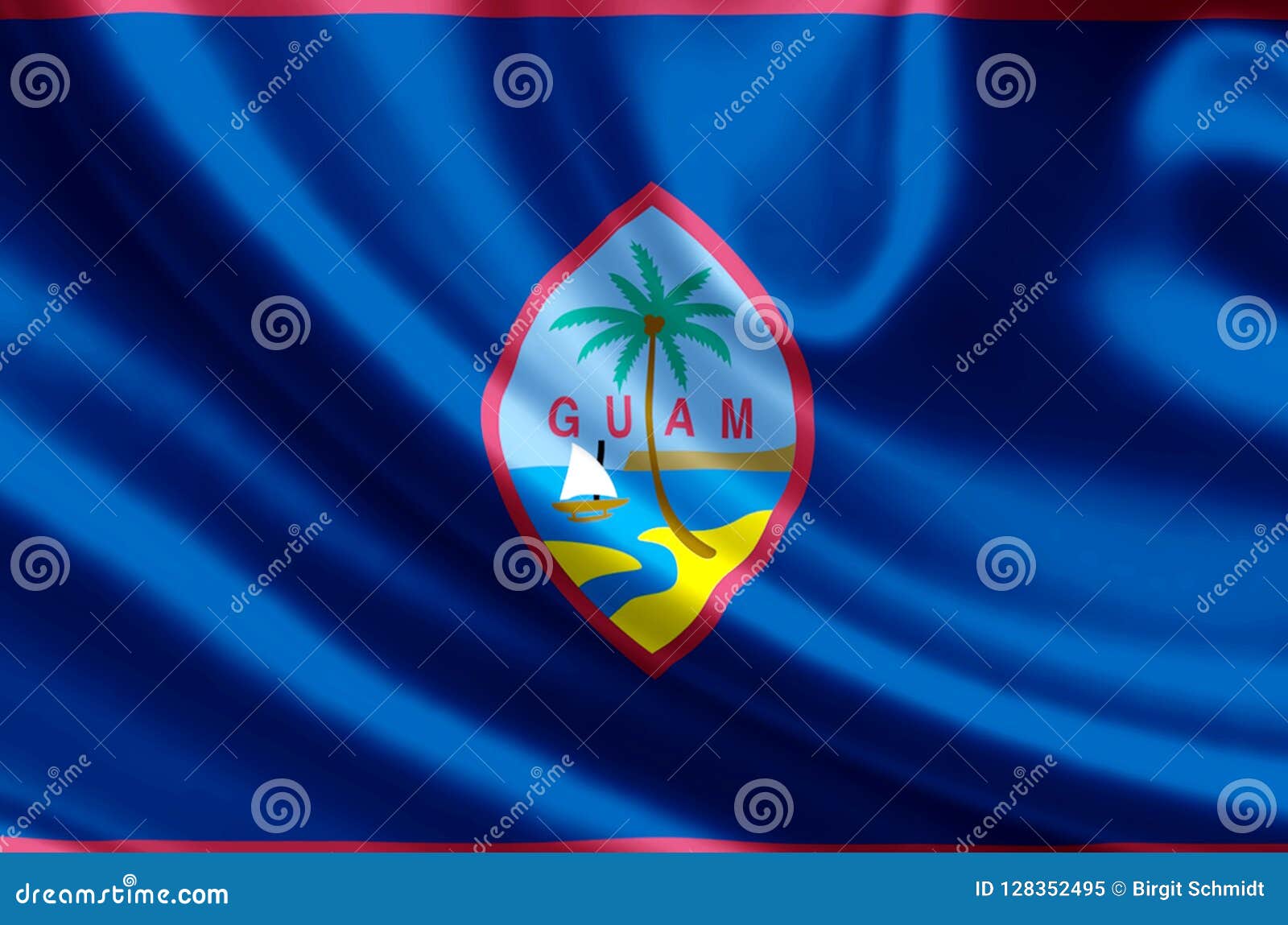 Ejemplo De La Bandera De Guam Stock de ilustración - Ilustración de ...
