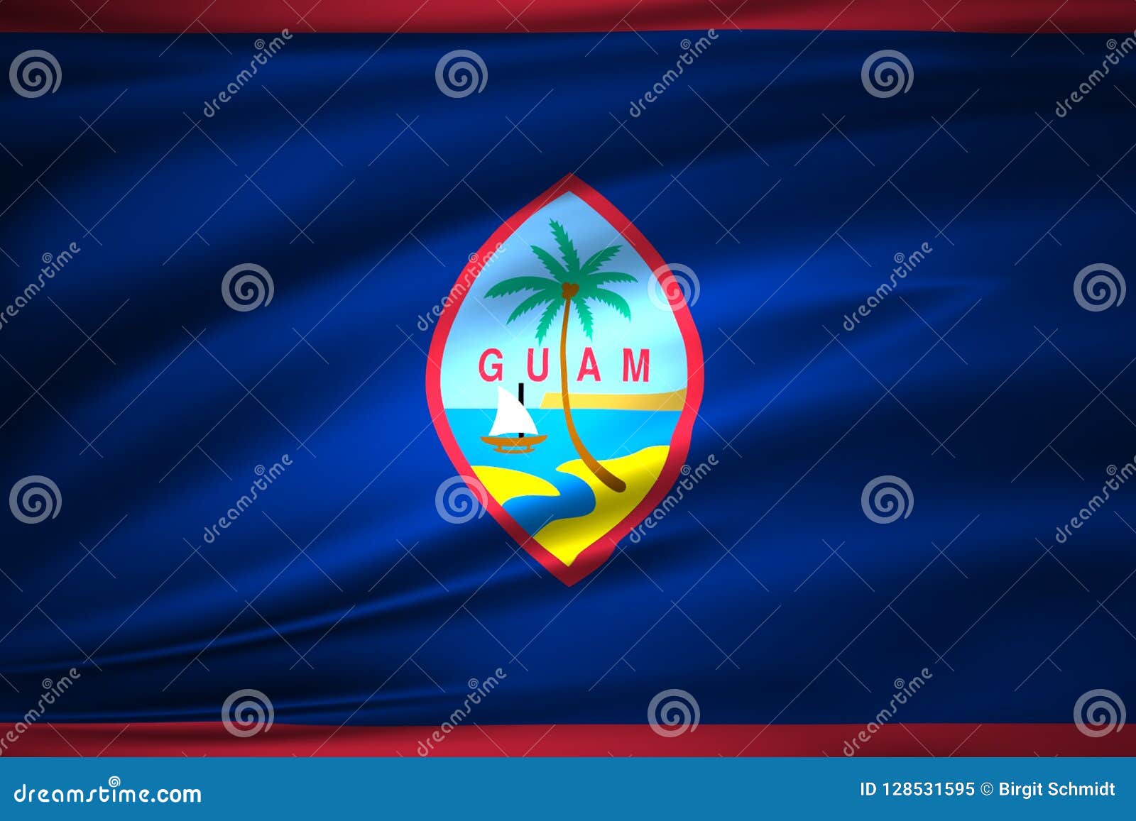 Ejemplo De La Bandera De Guam Stock de ilustración - Ilustración de ...