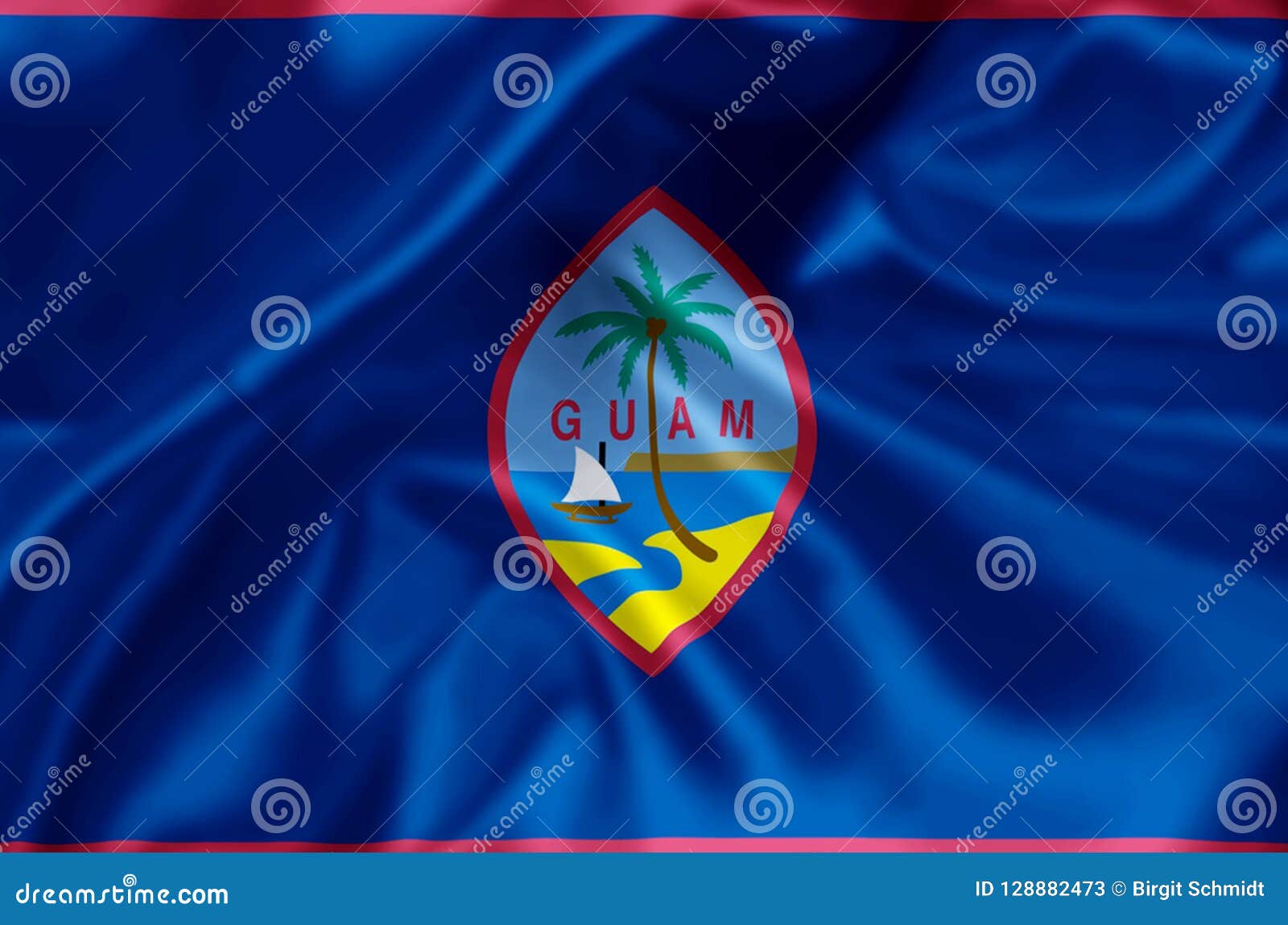 Ejemplo De La Bandera De Guam Stock de ilustración - Ilustración de ...