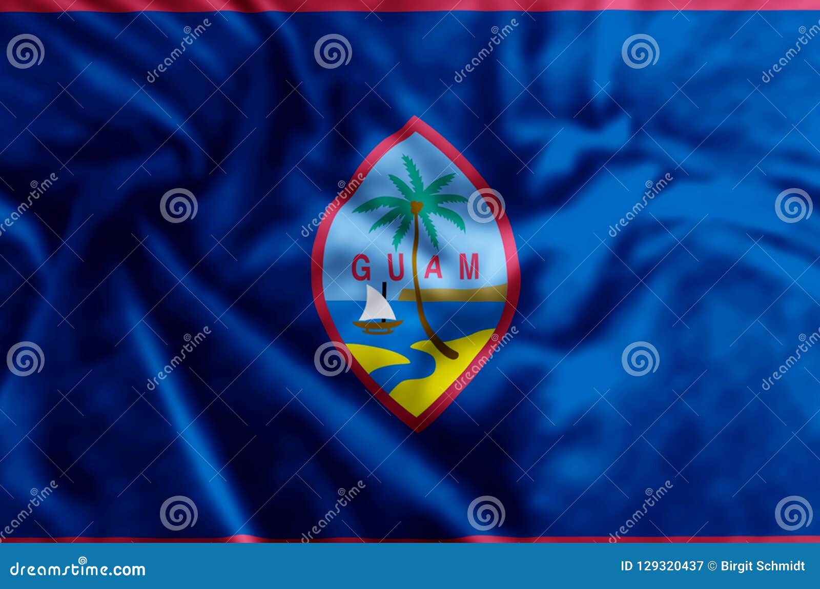 Ejemplo De La Bandera De Guam Stock de ilustración - Ilustración de ...