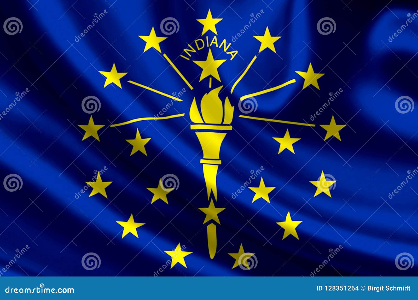 Ejemplo De La Bandera De Indiana Stock de ilustración - Ilustración de ...