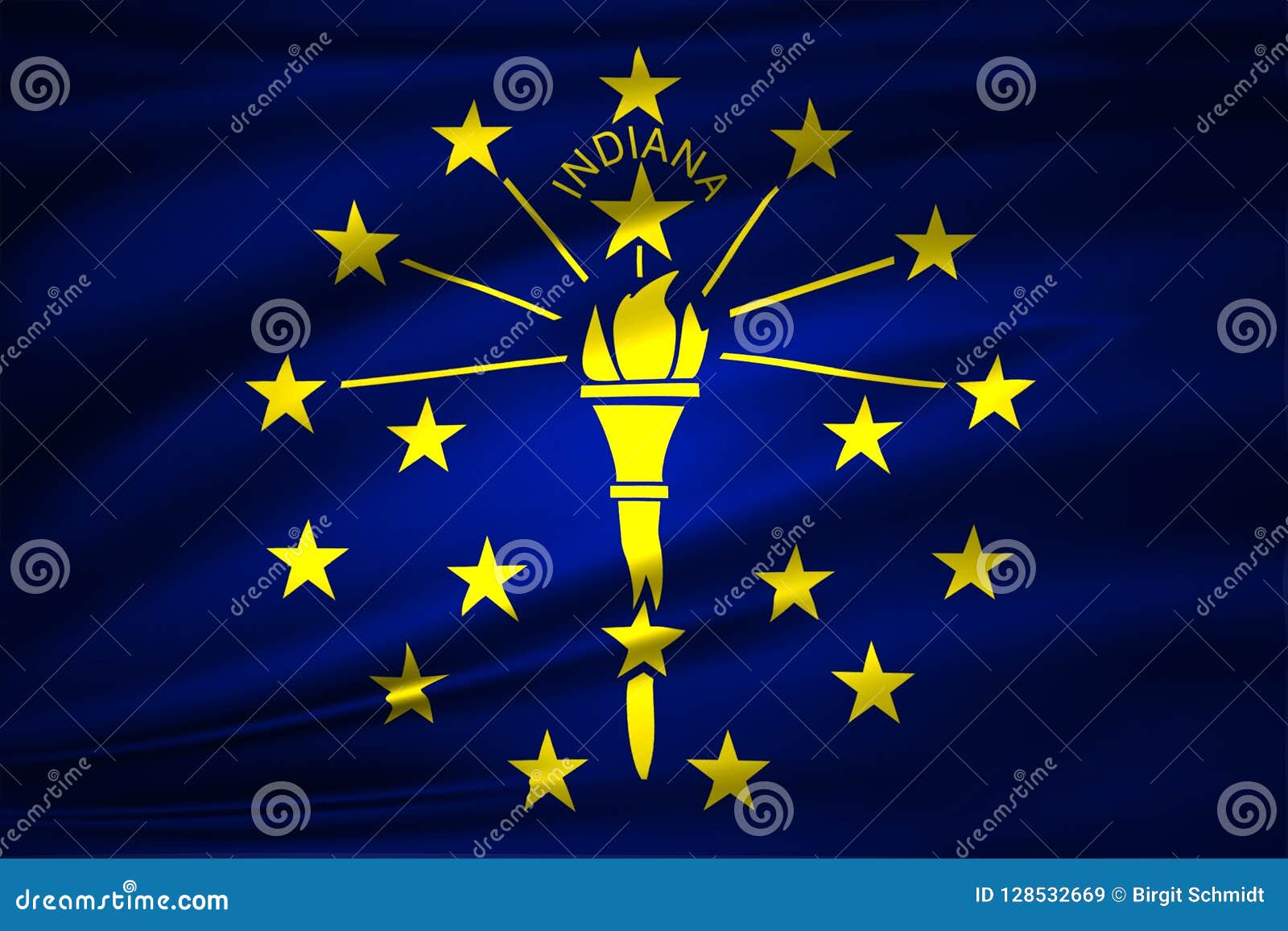 Ejemplo De La Bandera De Indiana Stock de ilustración - Ilustración de ...