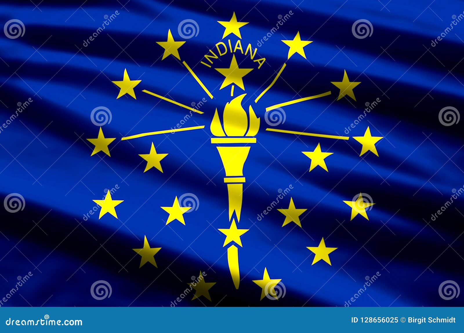 Ejemplo De La Bandera De Indiana Stock de ilustración - Ilustración de ...