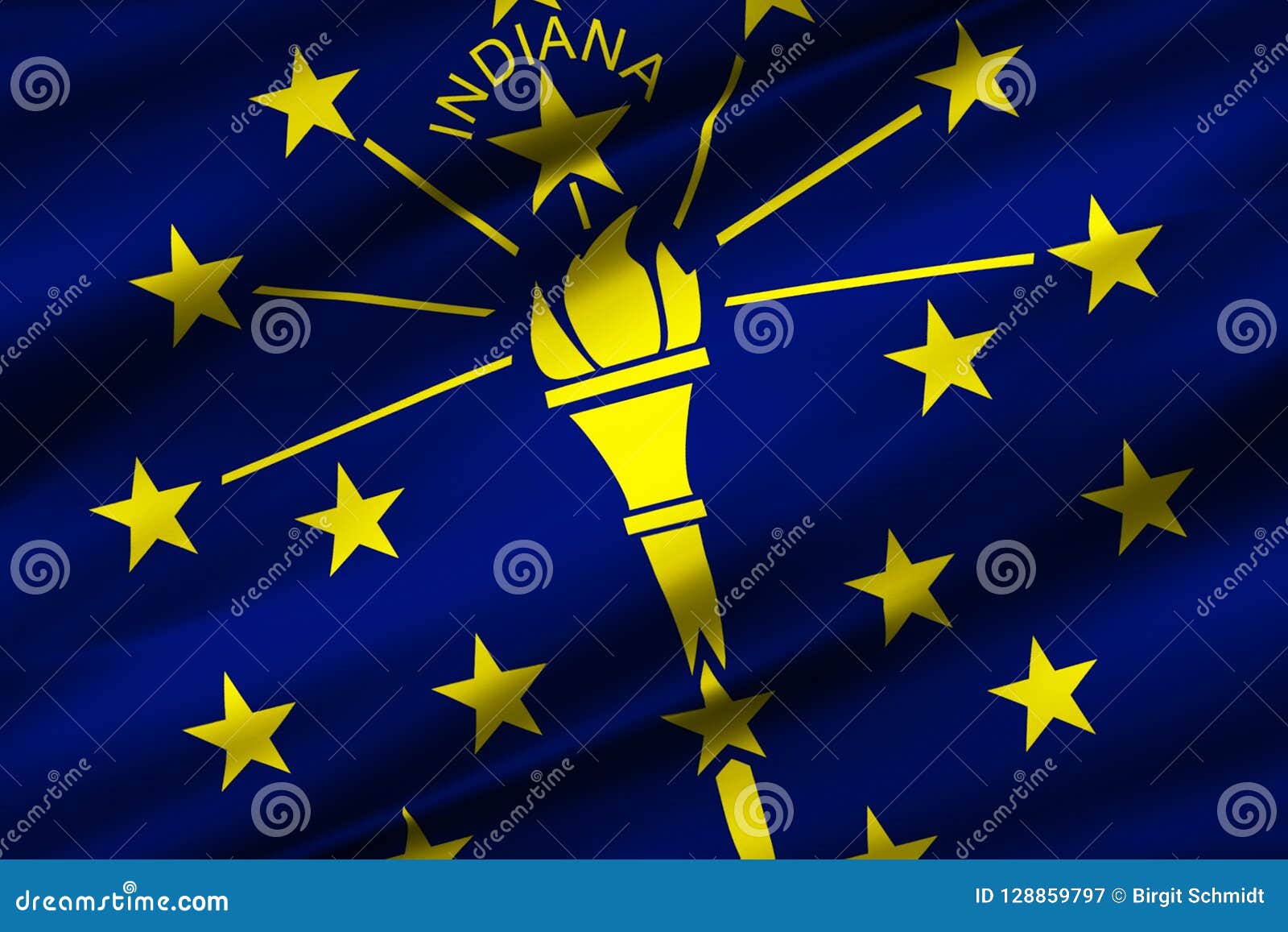 Ejemplo De La Bandera De Indiana Stock de ilustración - Ilustración de ...