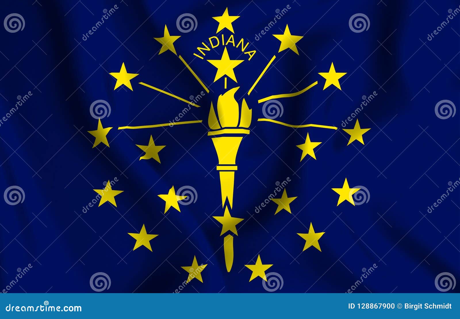 Ejemplo De La Bandera De Indiana Stock de ilustración - Ilustración de ...