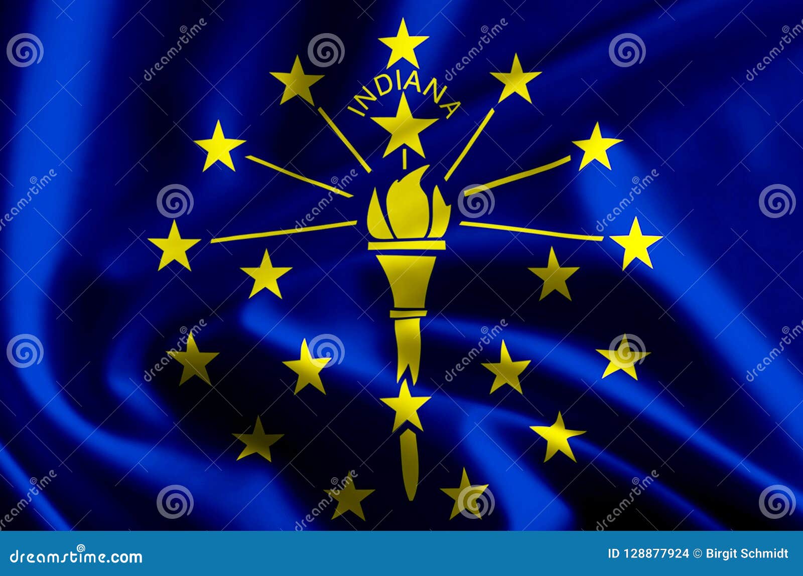 Ejemplo De La Bandera De Indiana Stock de ilustración - Ilustración de ...