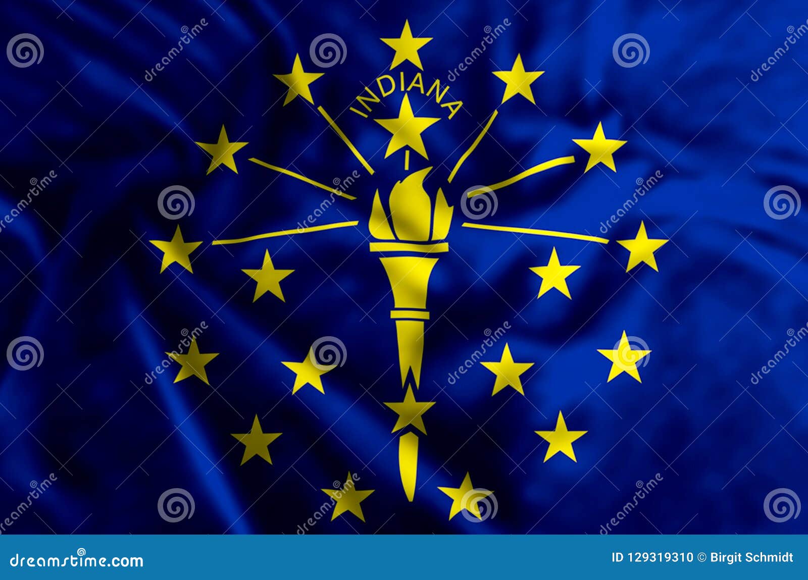 Ejemplo De La Bandera De Indiana Stock de ilustración - Ilustración de ...