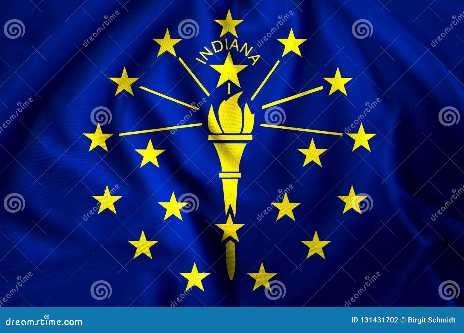 Ejemplo De La Bandera De Indiana Stock de ilustración - Ilustración de ...