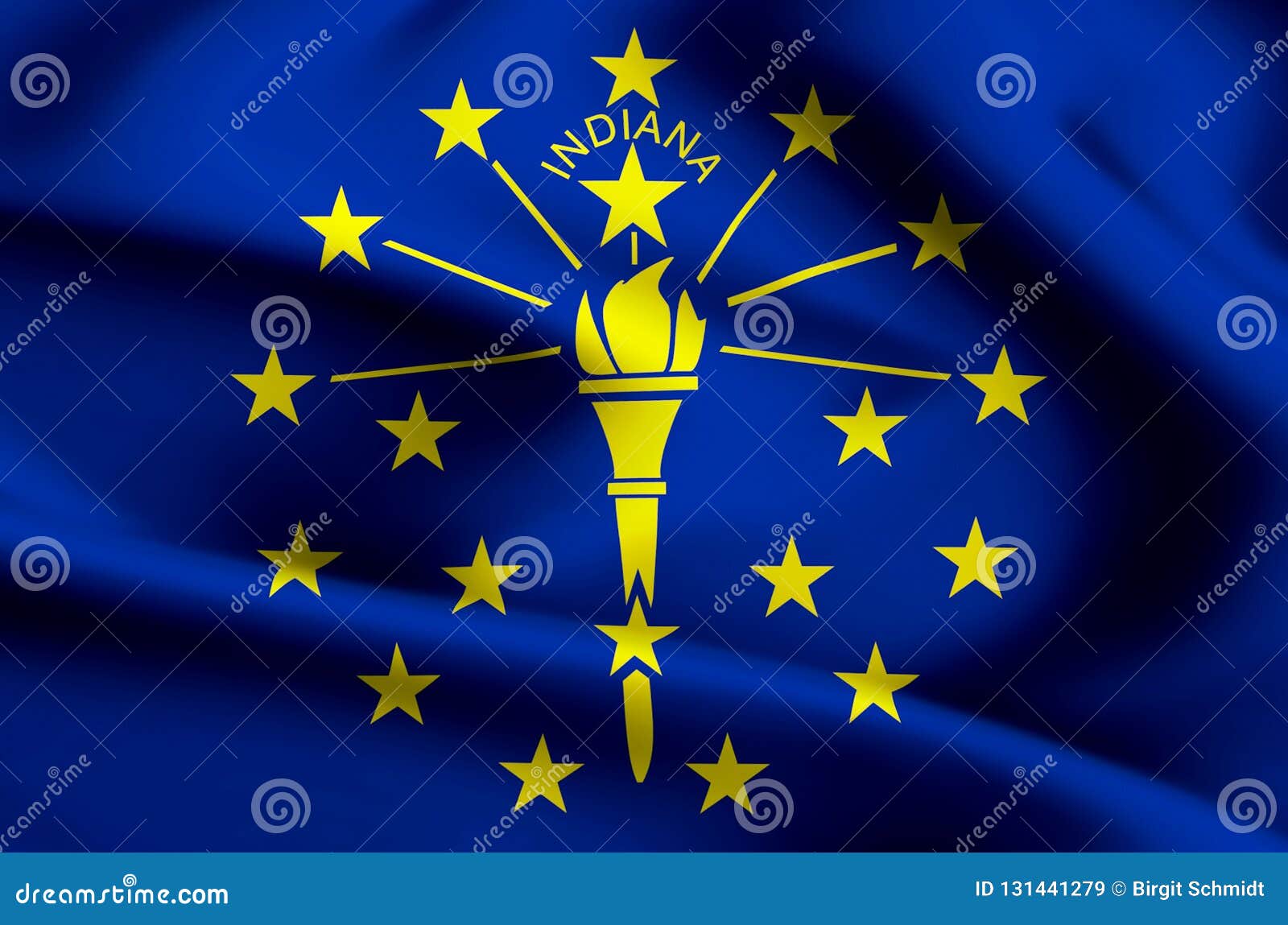 Ejemplo De La Bandera De Indiana Stock de ilustración - Ilustración de ...