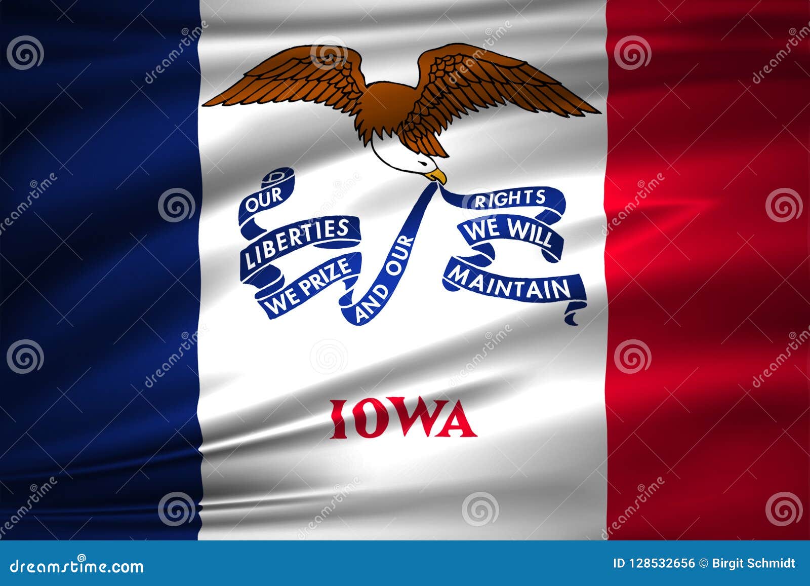 Ejemplo De La Bandera De Iowa Stock de ilustración - Ilustración de ...