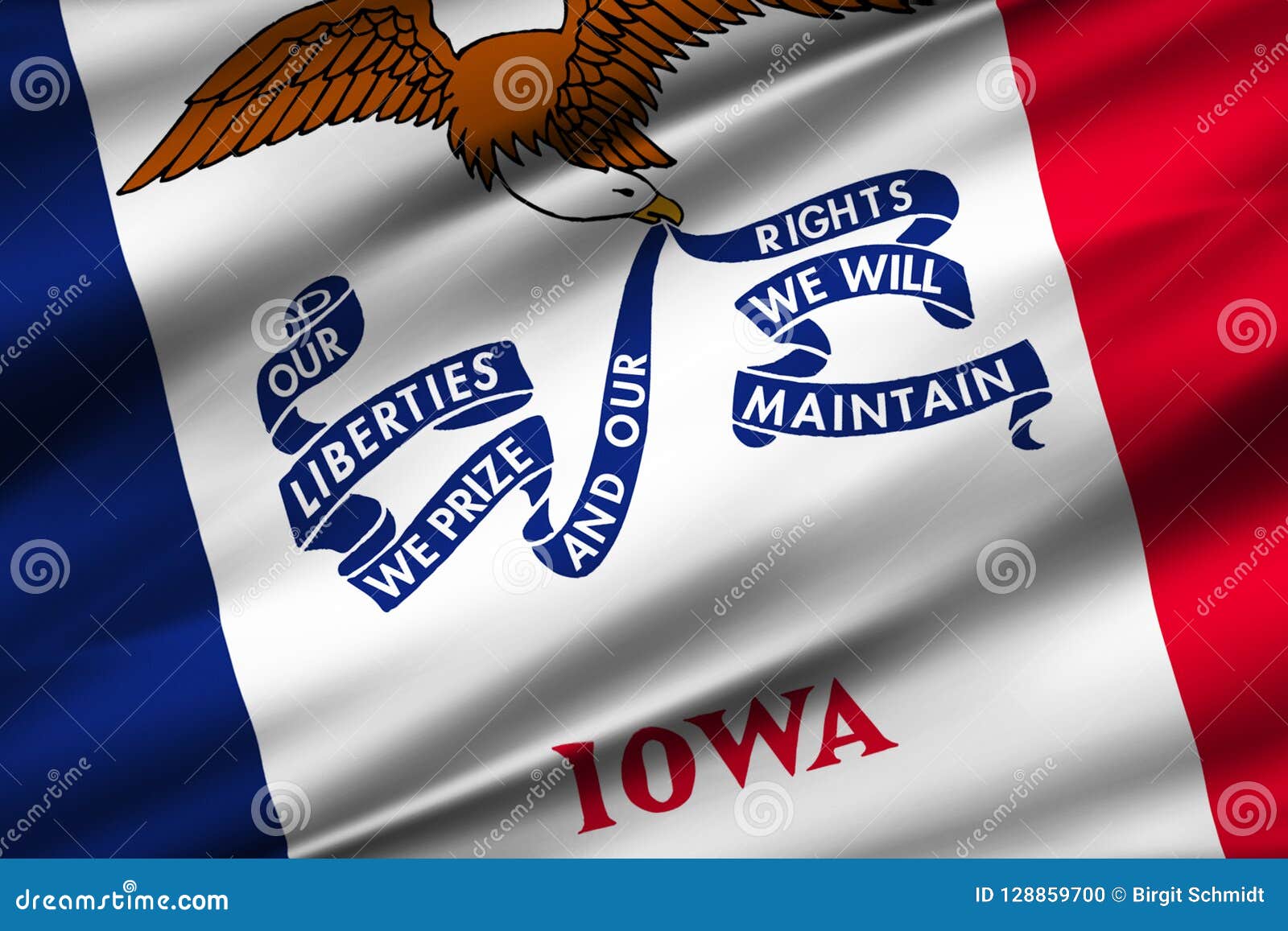 Ejemplo De La Bandera De Iowa Stock de ilustración - Ilustración de ...