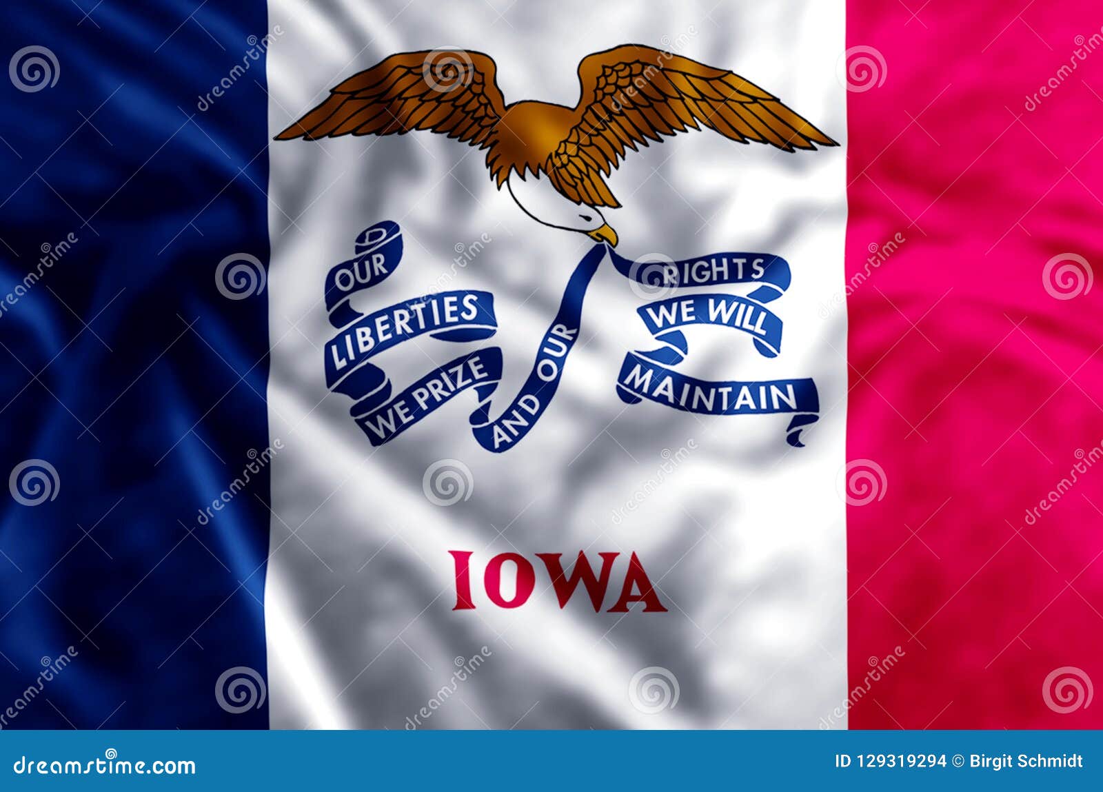 Ejemplo De La Bandera De Iowa Stock de ilustración - Ilustración de ...