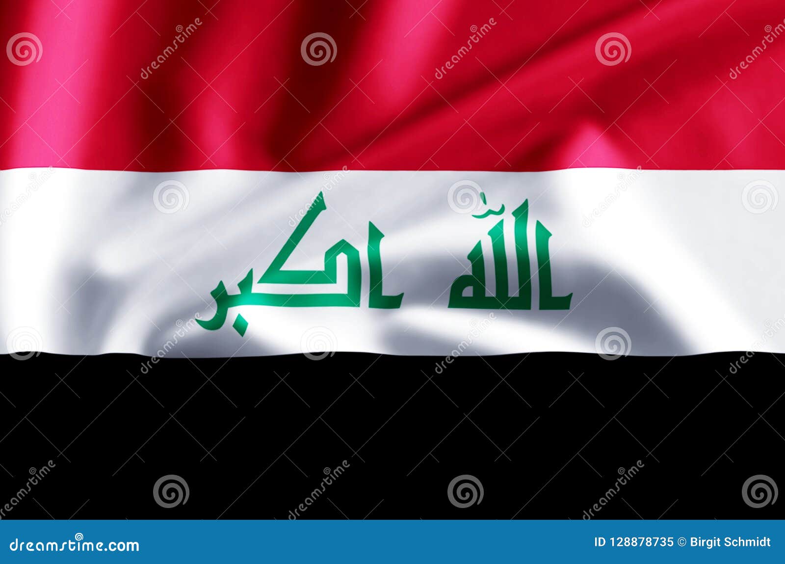 Ejemplo De La Bandera De Iraq Stock de ilustración - Ilustración de ...
