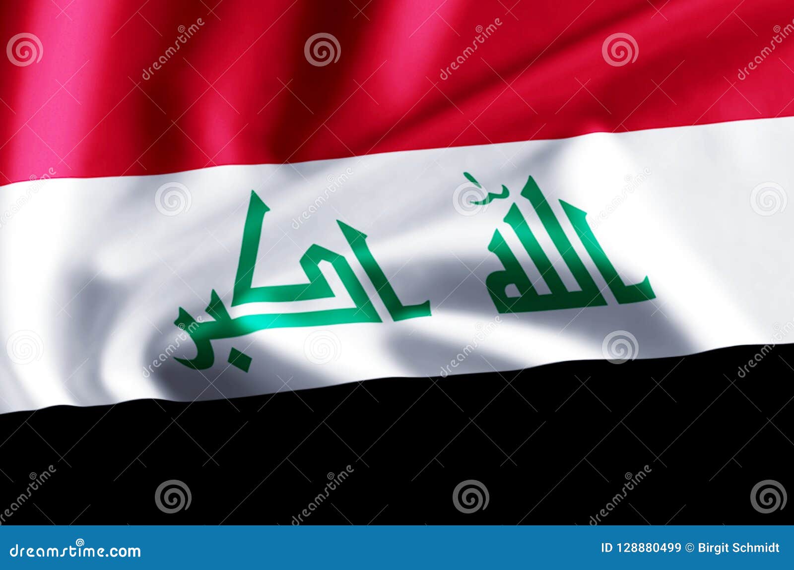 Ejemplo De La Bandera De Iraq Stock de ilustración - Ilustración de ...