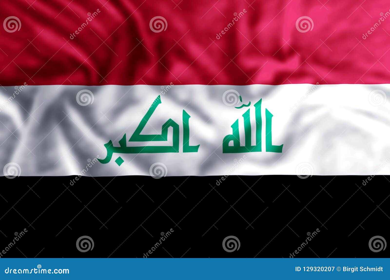Ejemplo De La Bandera De Iraq Stock de ilustración - Ilustración de ...
