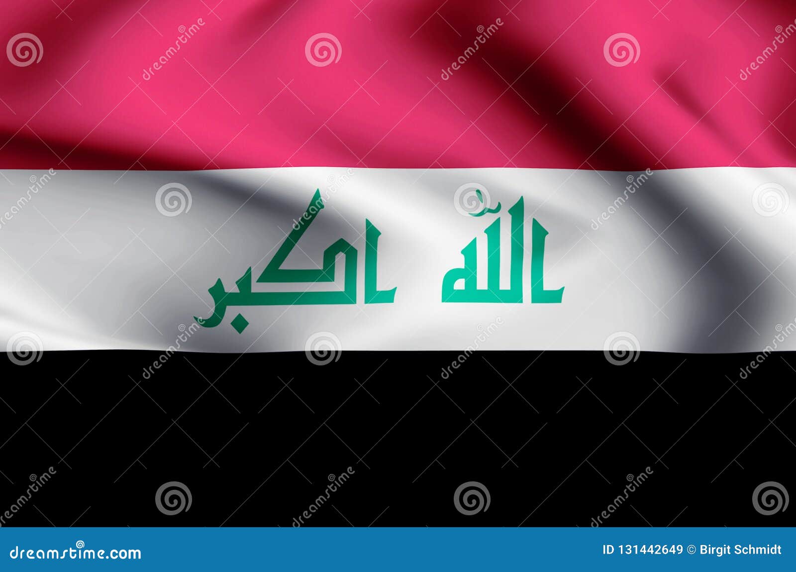 Ejemplo De La Bandera De Iraq Stock de ilustración - Ilustración de ...