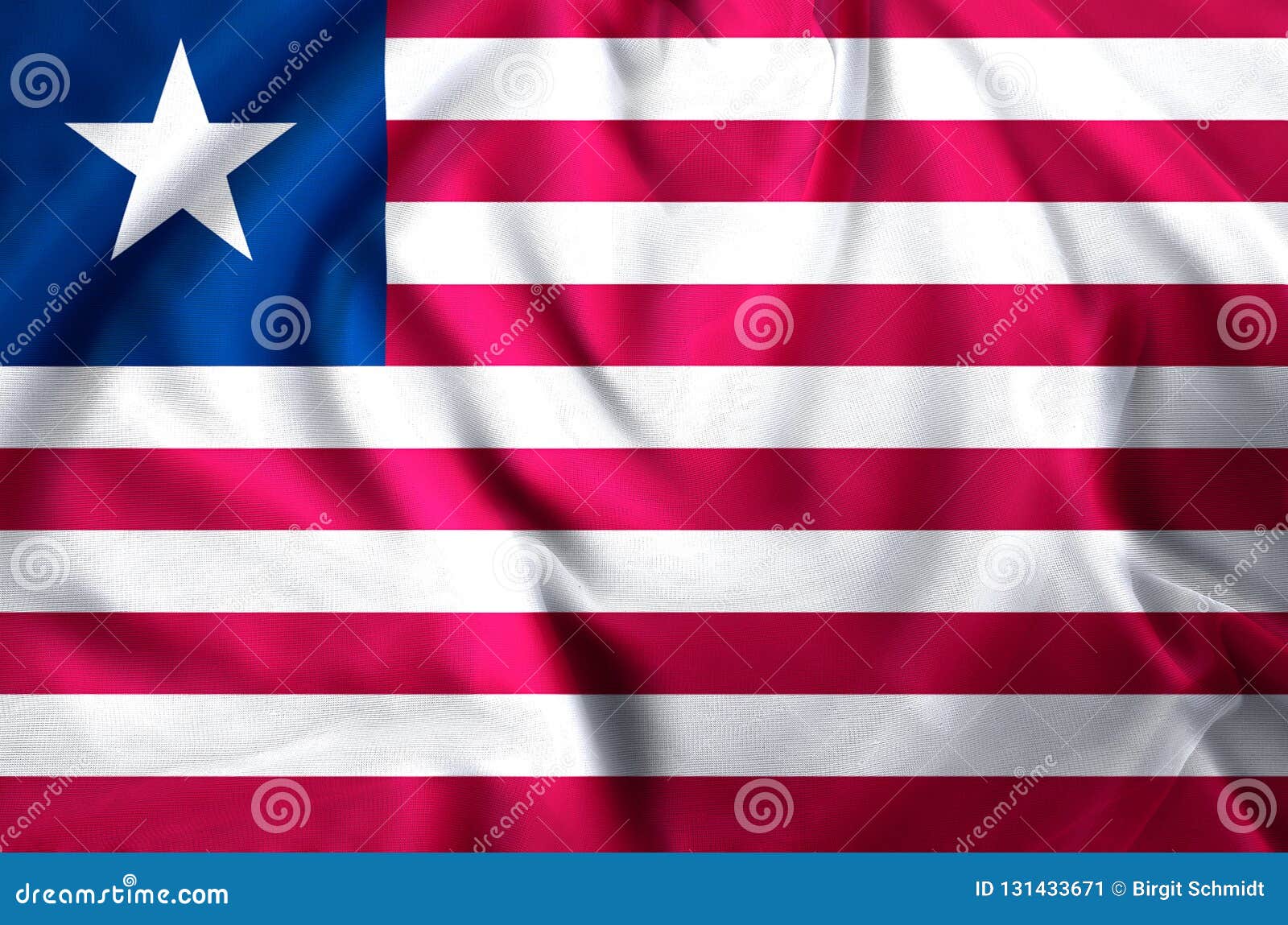 Ejemplo De La Bandera De Liberia Stock de ilustración - Ilustración de ...
