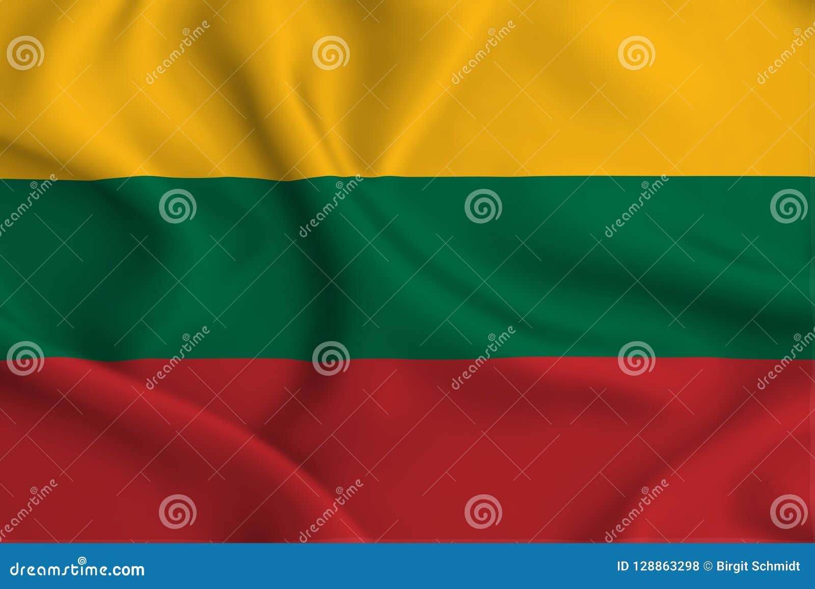 Ejemplo De La Bandera De Lituania Stock de ilustración - Ilustración de ...