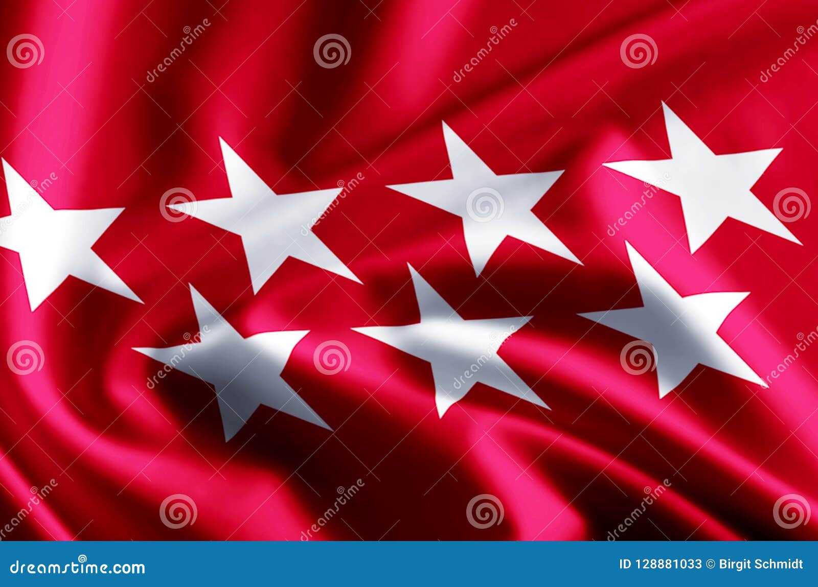 Ejemplo De La Bandera De Madrid Stock de ilustración - Ilustración de ...