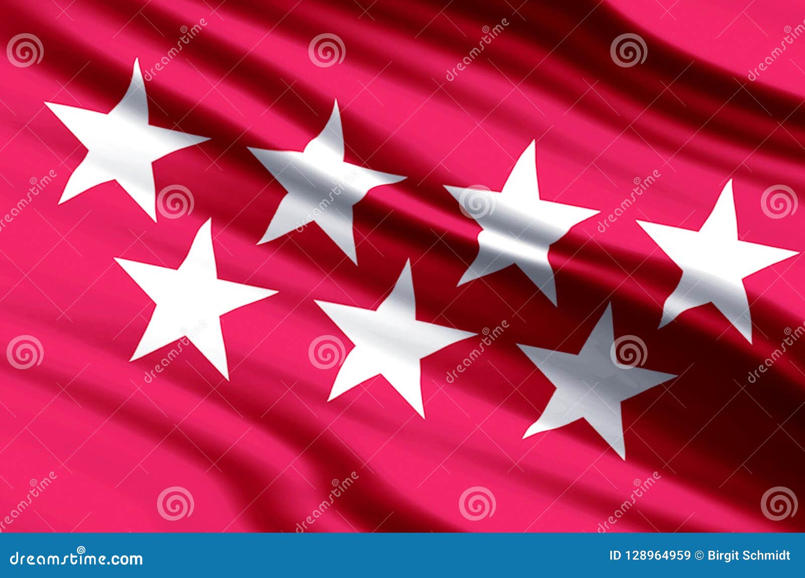 Ejemplo De La Bandera De Madrid Stock de ilustración - Ilustración de ...