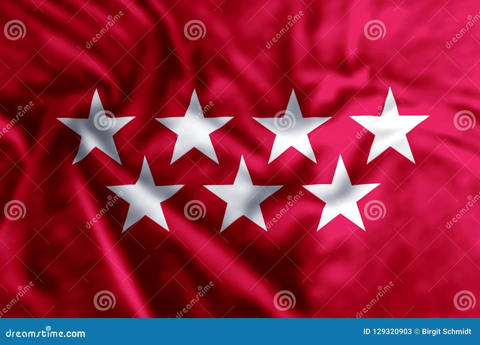 Ejemplo De La Bandera De Madrid Stock de ilustración - Ilustración de ...