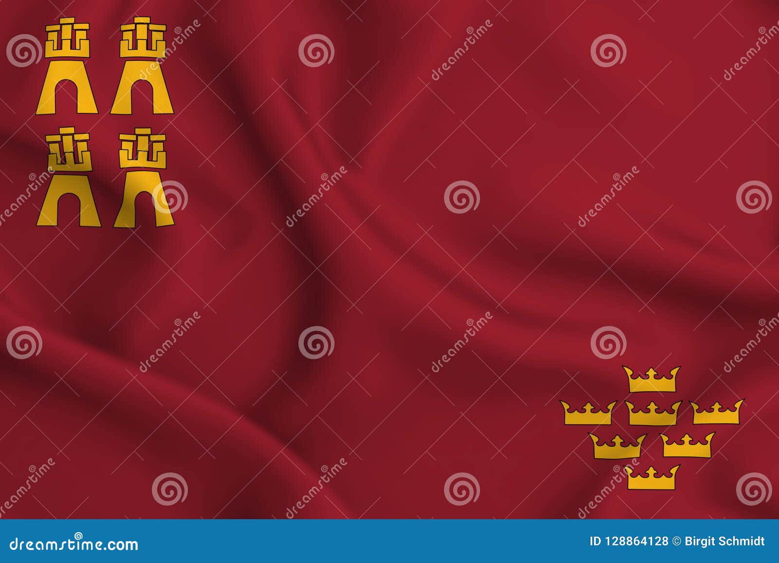 Ejemplo De La Bandera De Murcia Stock de ilustración - Ilustración de ...