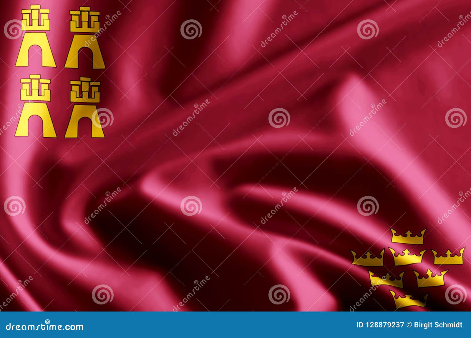Ejemplo De La Bandera De Murcia Stock de ilustración - Ilustración de ...