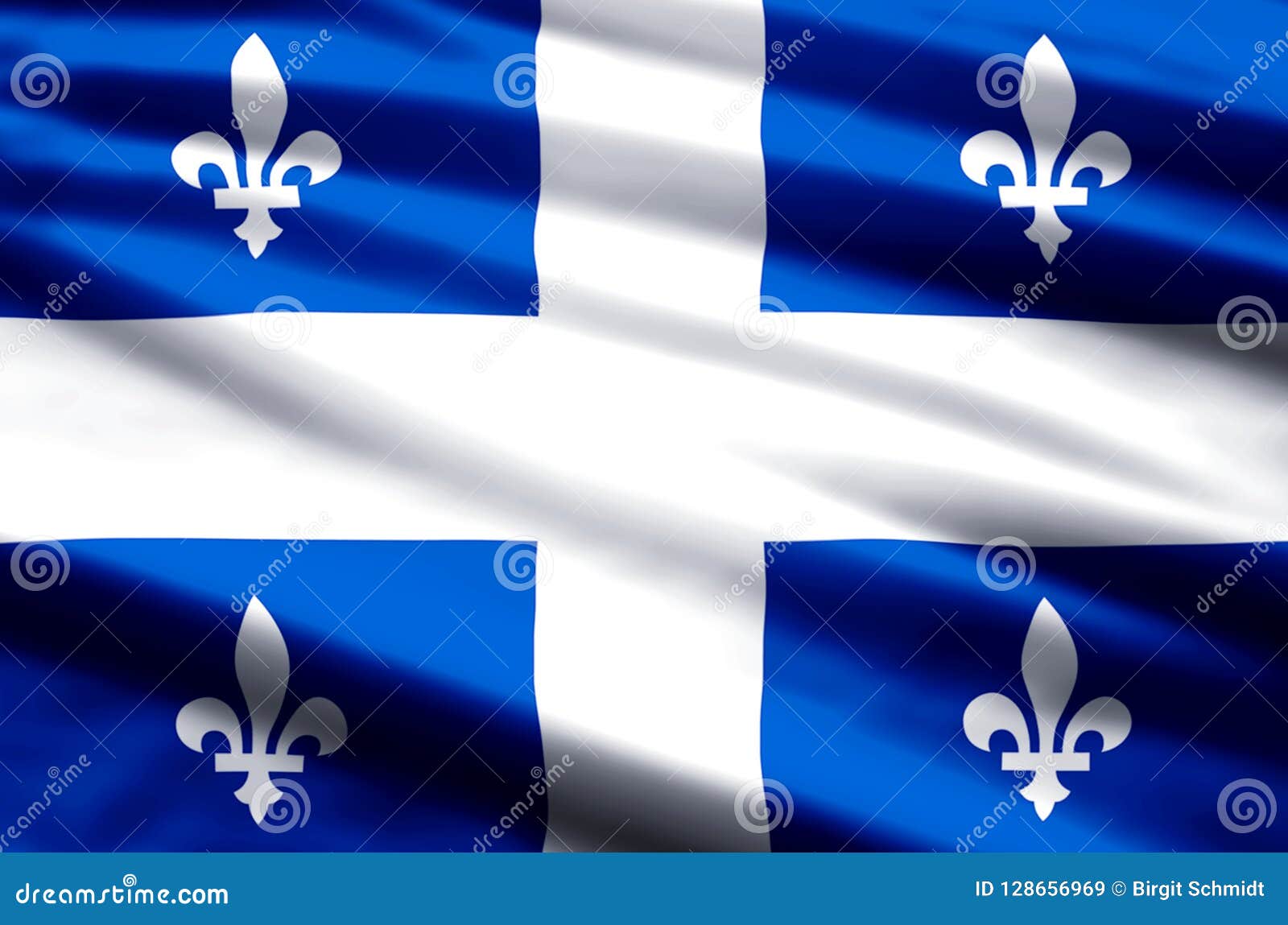 Ejemplo De La Bandera De Quebec Stock de ilustración - Ilustración de ...