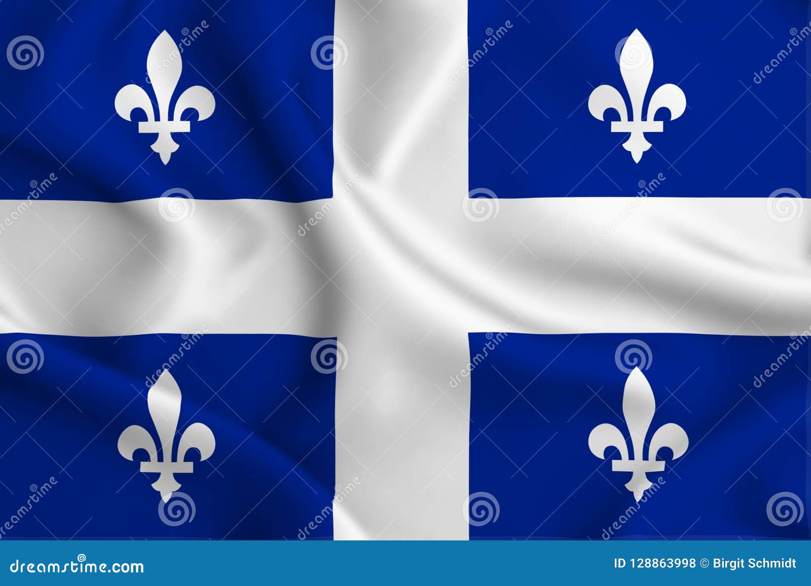 Ejemplo De La Bandera De Quebec Stock de ilustración - Ilustración de ...