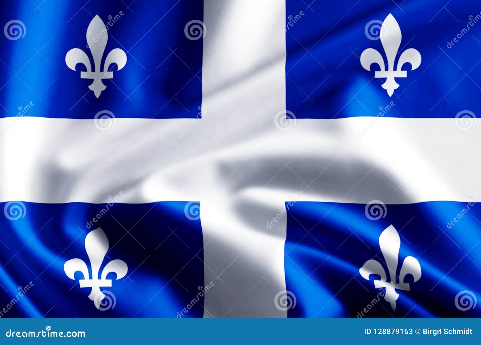 Ejemplo De La Bandera De Quebec Stock de ilustración - Ilustración de ...
