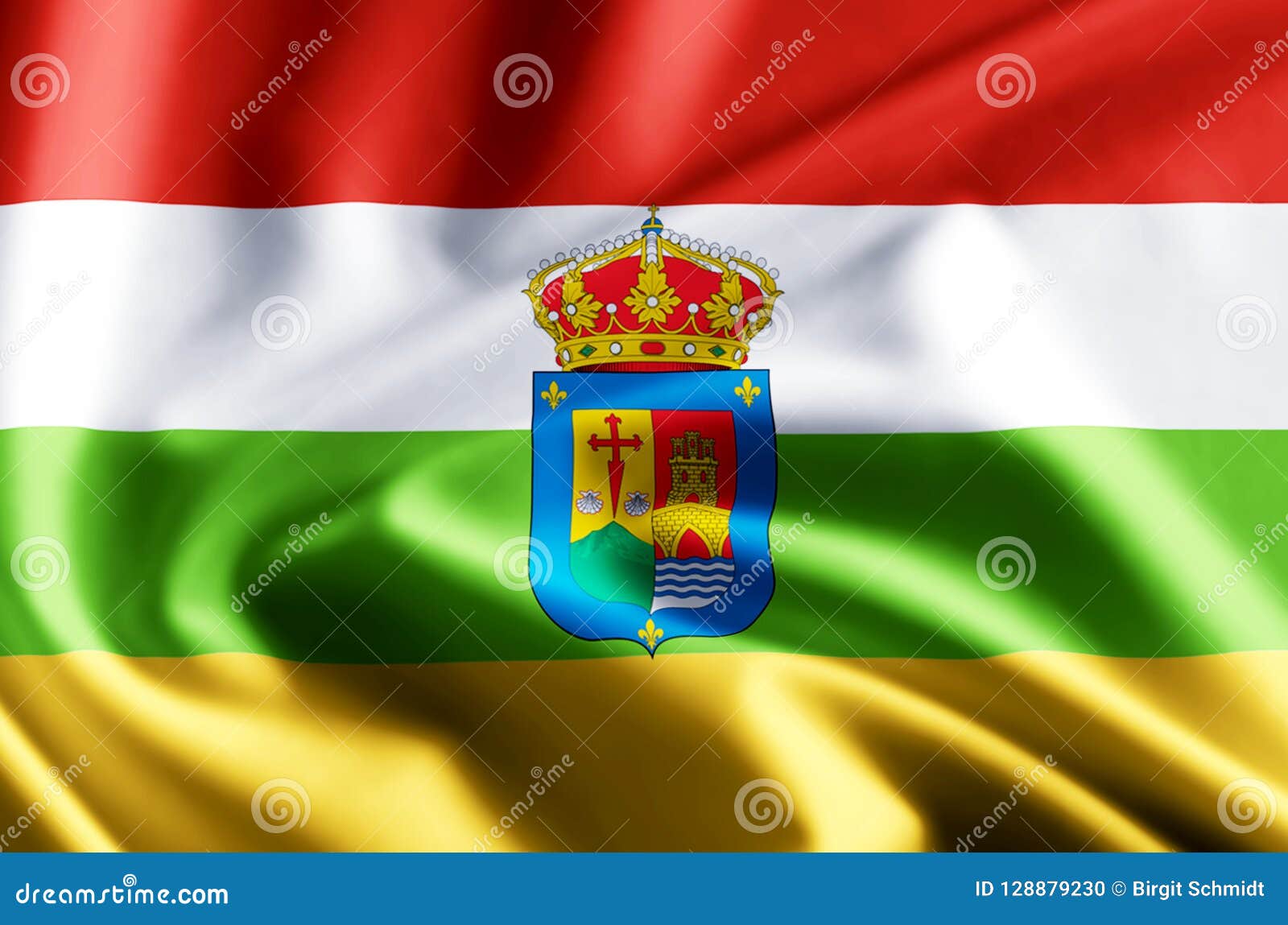 Ejemplo De La Bandera De La Rioja Stock de ilustración - Ilustración de ...